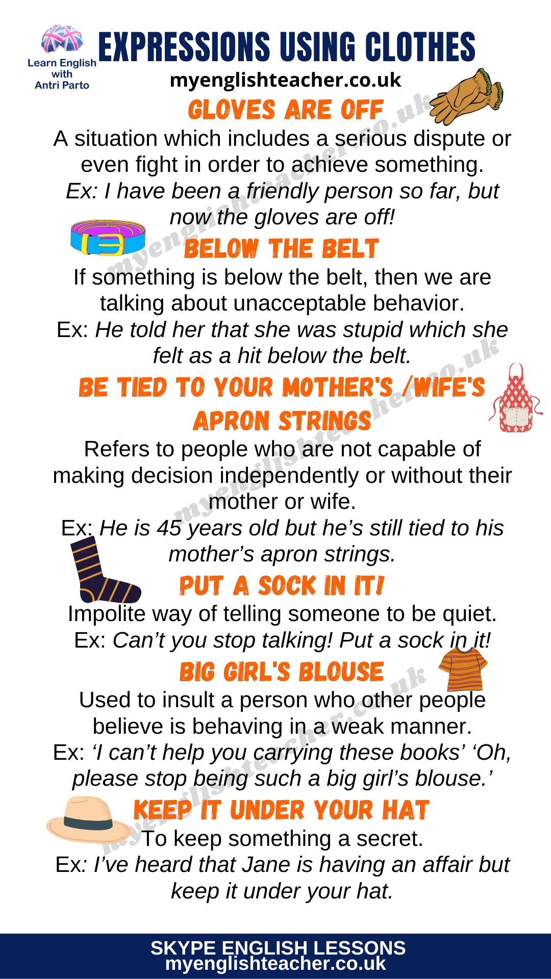 Expressions using Clothes - My Lingua Academy