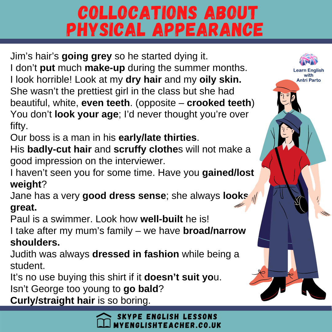 Collocations about Physical Appearance - My Lingua Academy