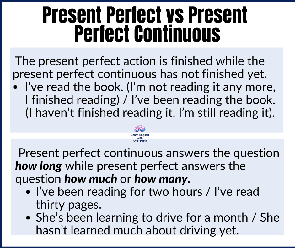 Present Perfect Continuous Vs Present Continuous Archives My Lingua