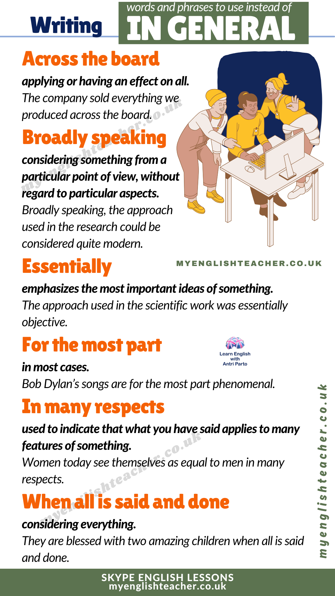 20 Words and Phrases to Use Instead of IN GENERAL - My Lingua Academy