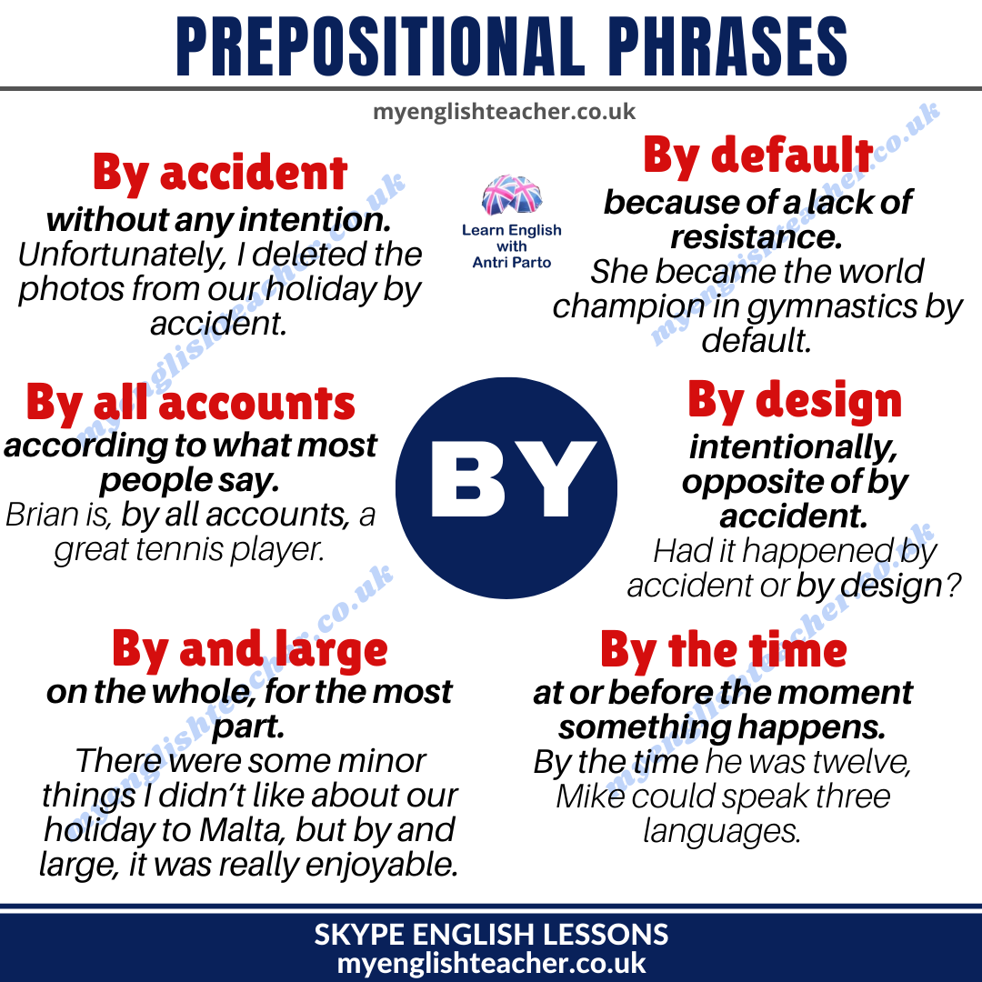 20 Prepositional Phrases with BY - My Lingua Academy