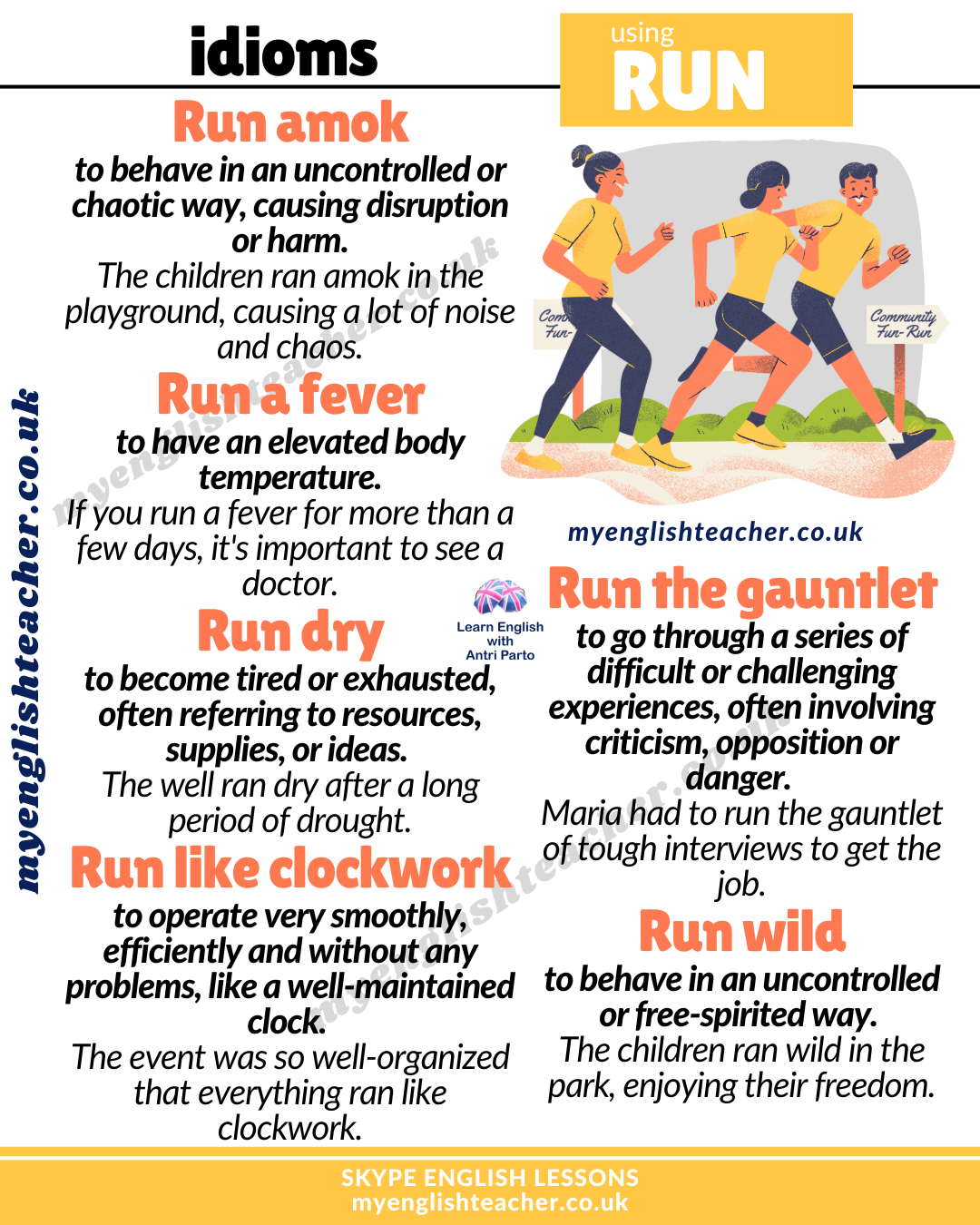 18 Idiomatic Expressions with RUN - My Lingua Academy