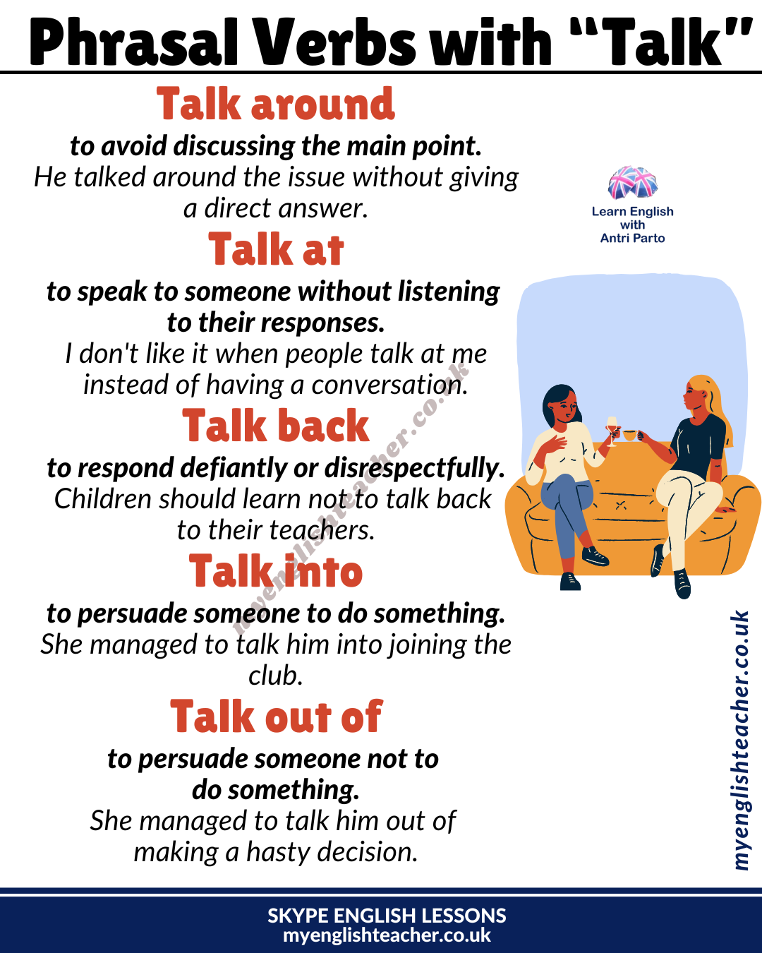 12 Phrasal Verbs with "Talk" - My Lingua Academy