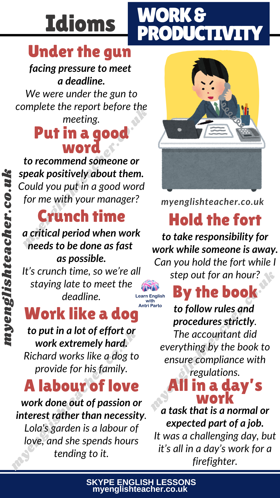 20 Work Idioms in English - My Lingua Academy