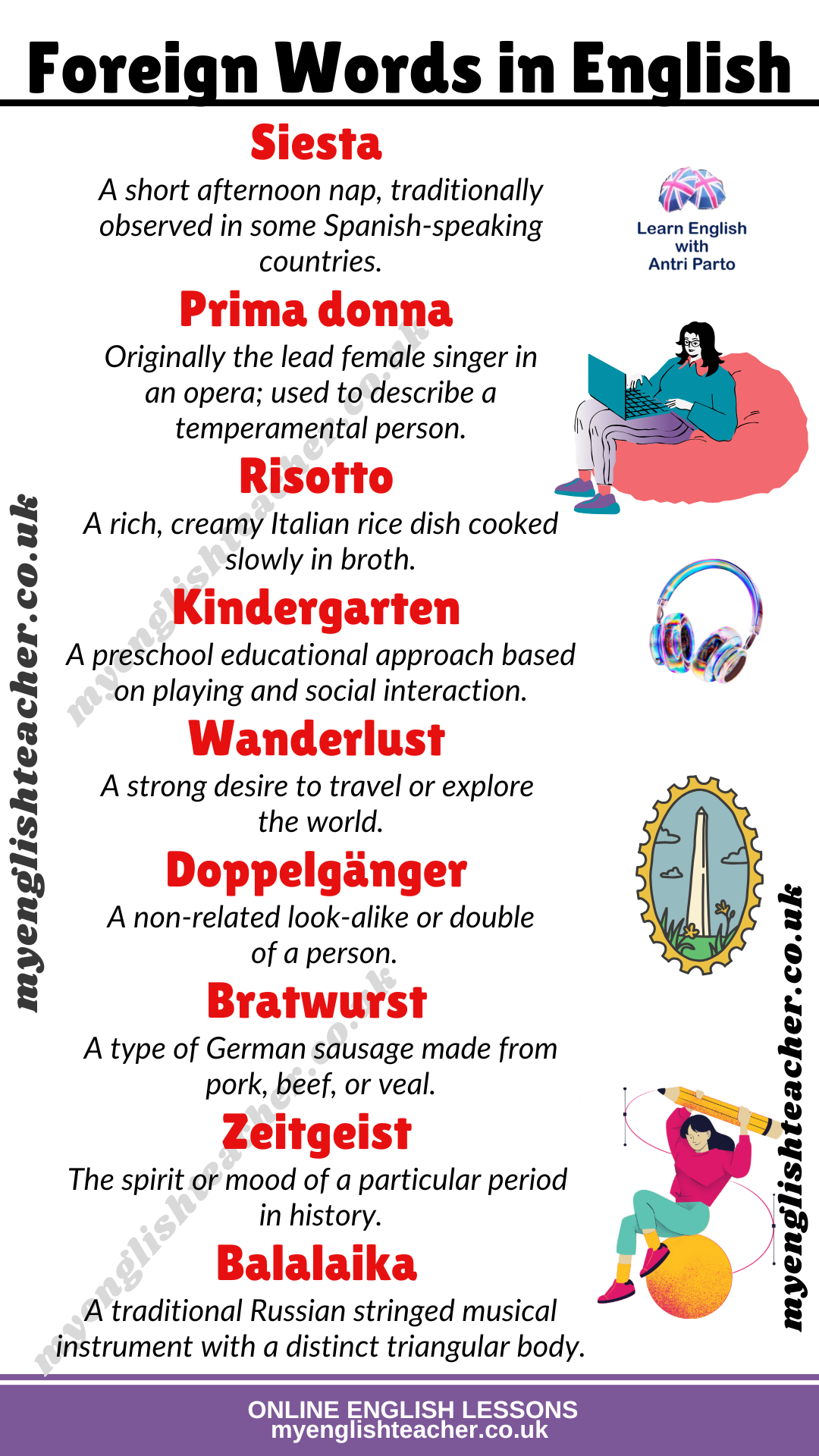 50 Foreign Words in English - My Lingua Academy