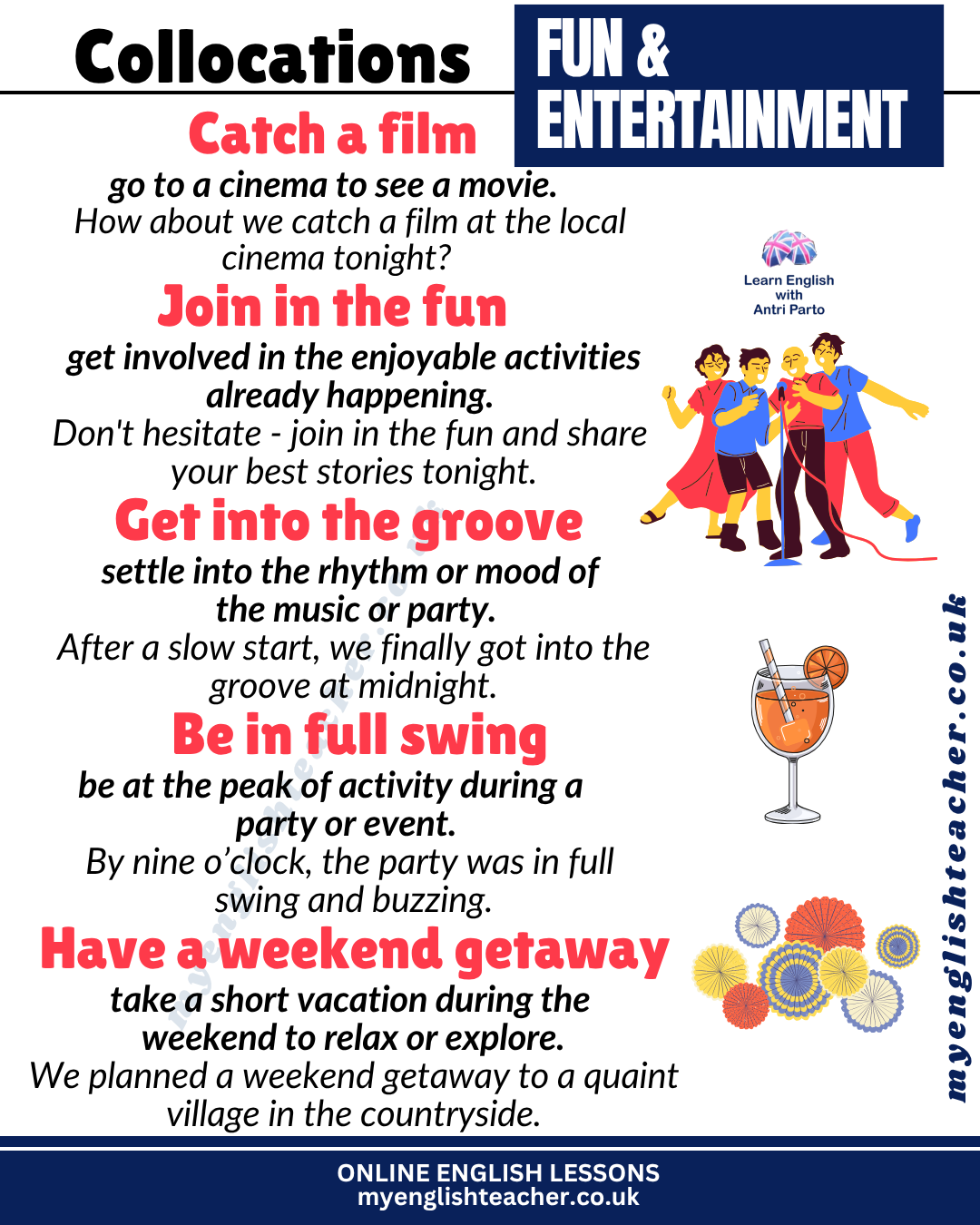 50 Collocations for Fun and Entertainment - My Lingua Academy