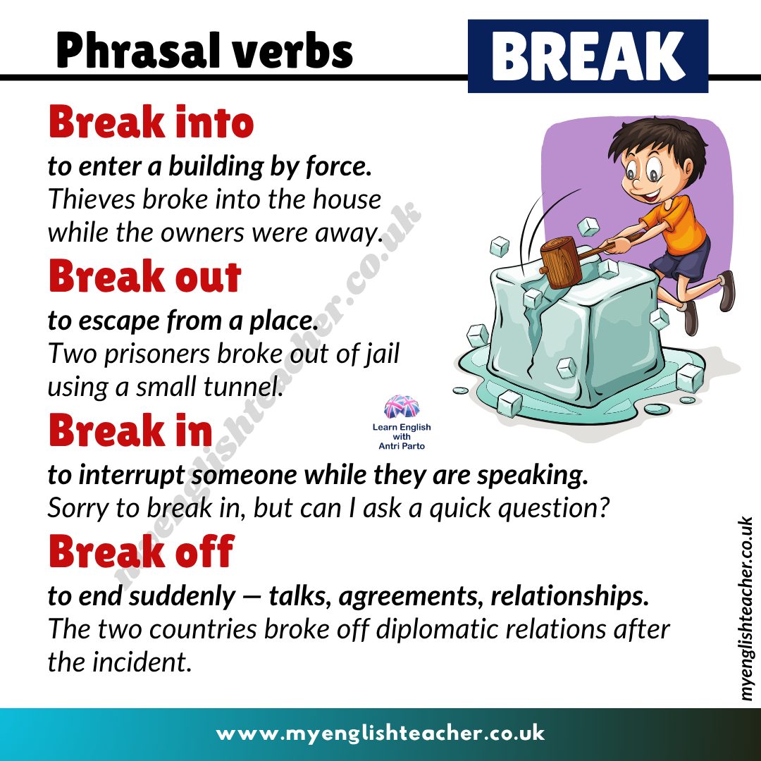Phrasal Verbs with “Break” - My Lingua Academy