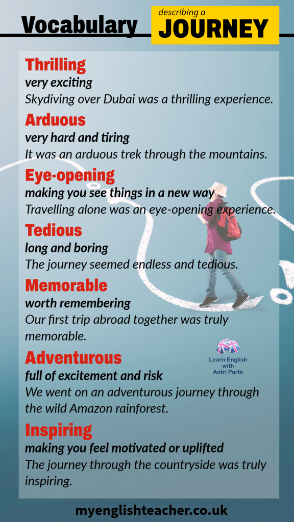 40 Adjectives to Describe a Journey - My Lingua Academy