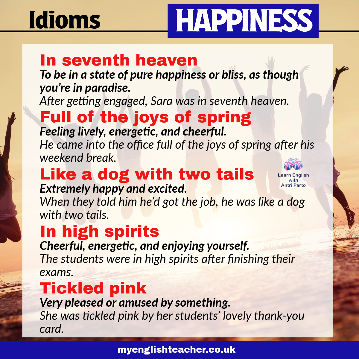 Idioms Related to Happiness - My Lingua Academy