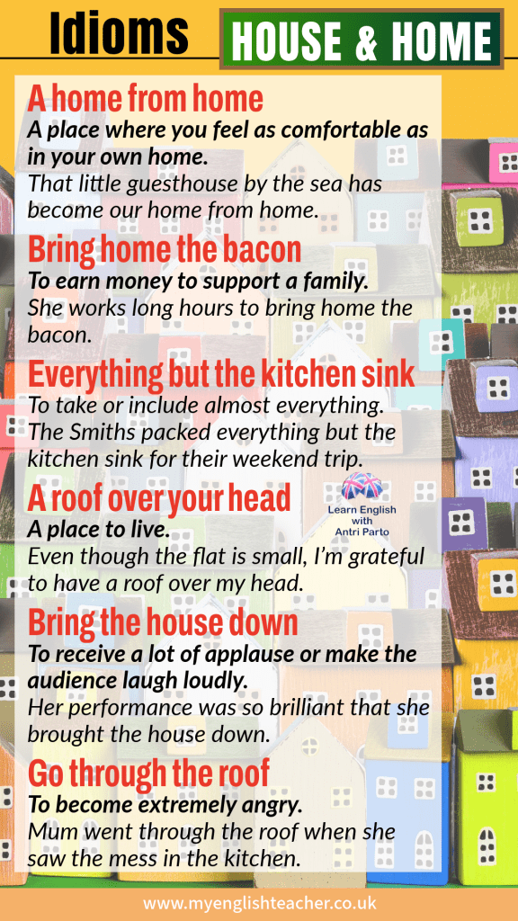 Idioms Related to House & Home - My Lingua Academy