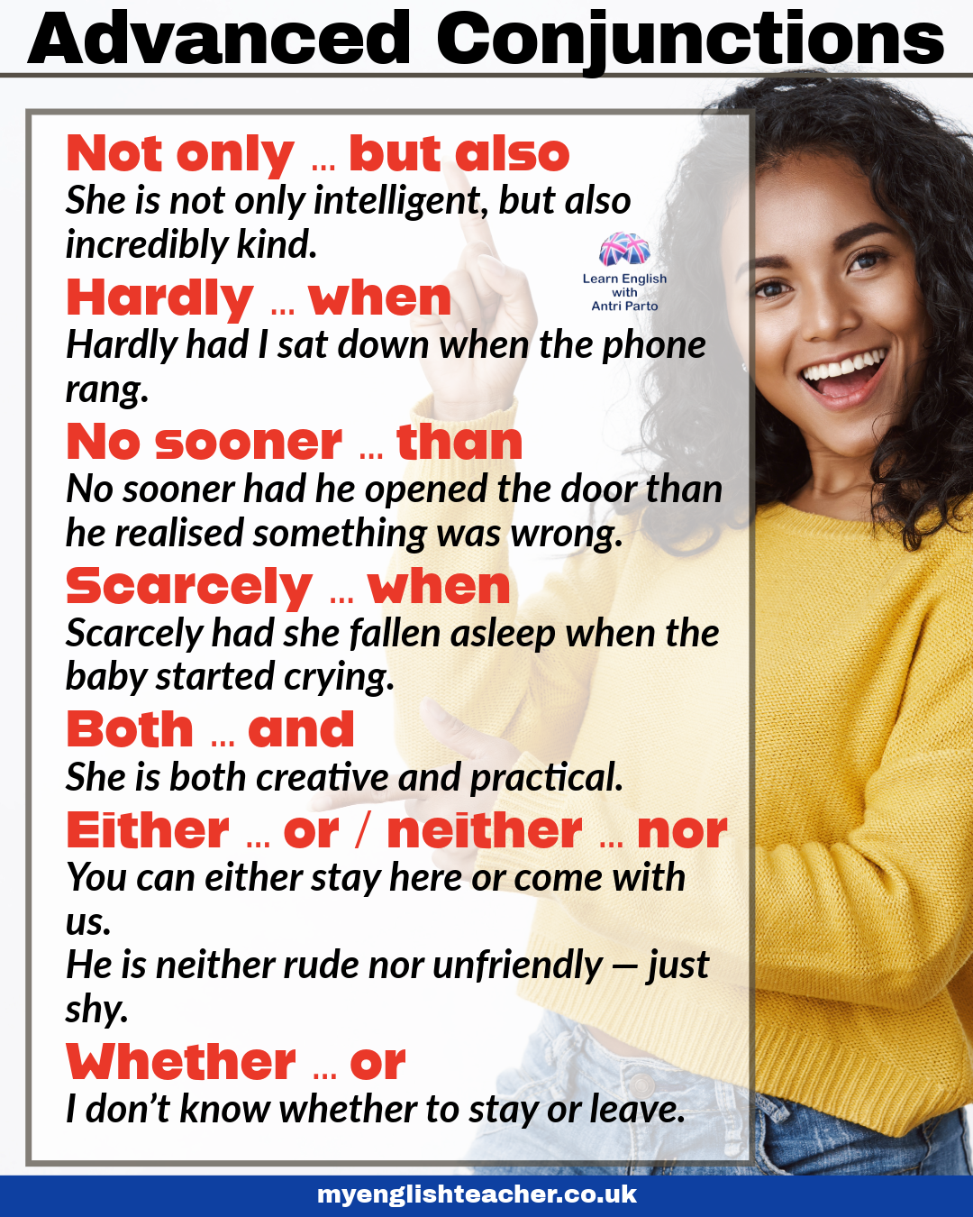 Advanced Conjunctions in English - My Lingua Academy